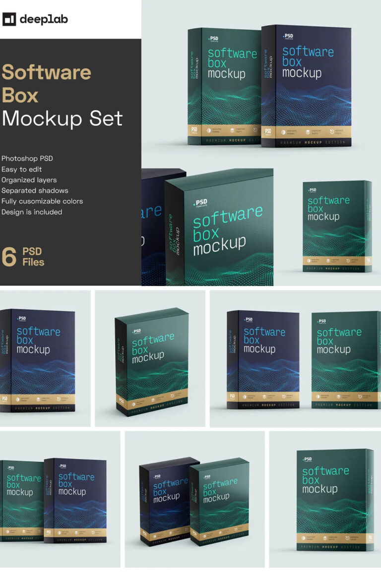 Software Box Mockup Set - Siteoutsite