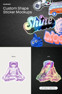 Custom Shape Sticker Mockup - Siteoutsite