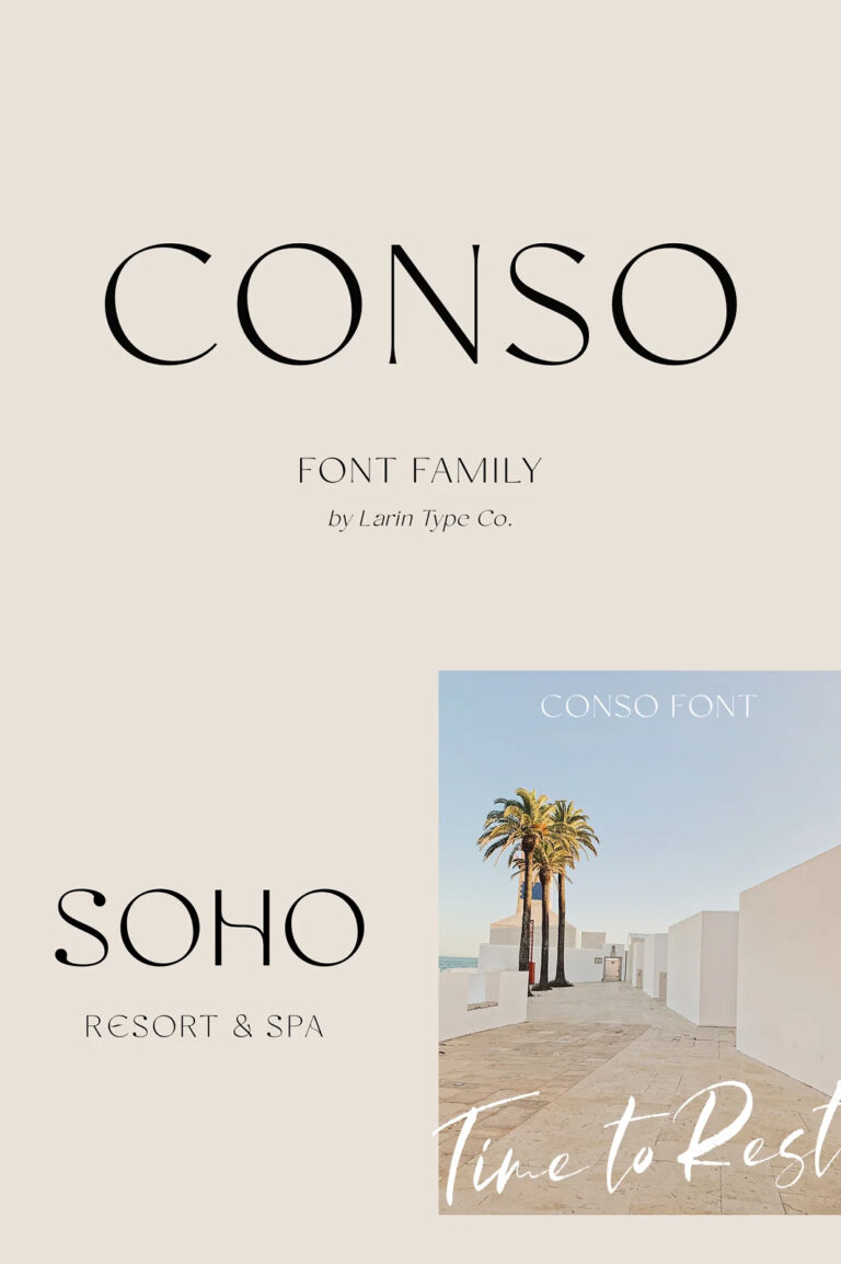 Conso | Font Family - Siteoutsite