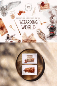 Wizarding World Watercolor set - Siteoutsite