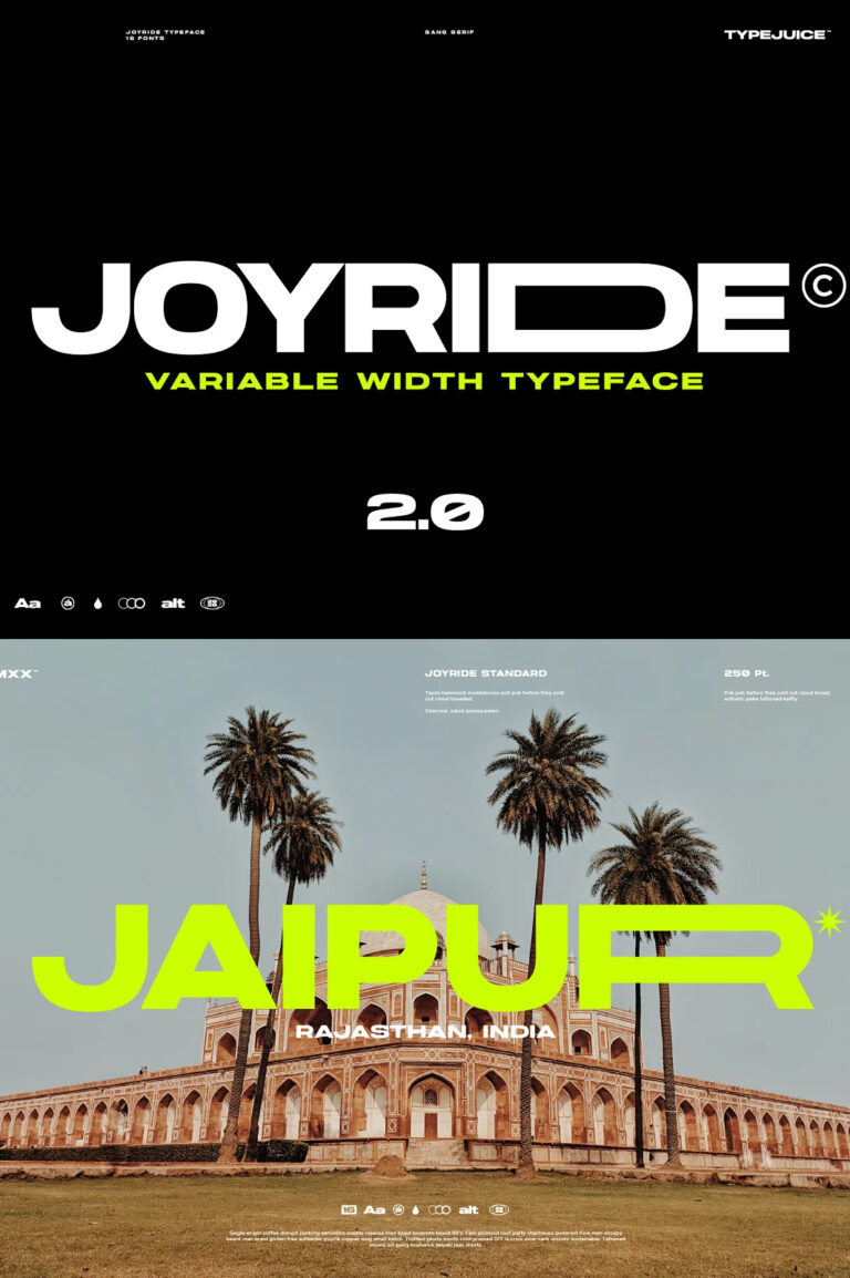 Joyride Extended Typeface - Siteoutsite