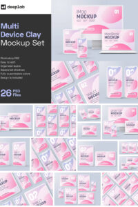 Multi Device Clay Mockup Set - Siteoutsite
