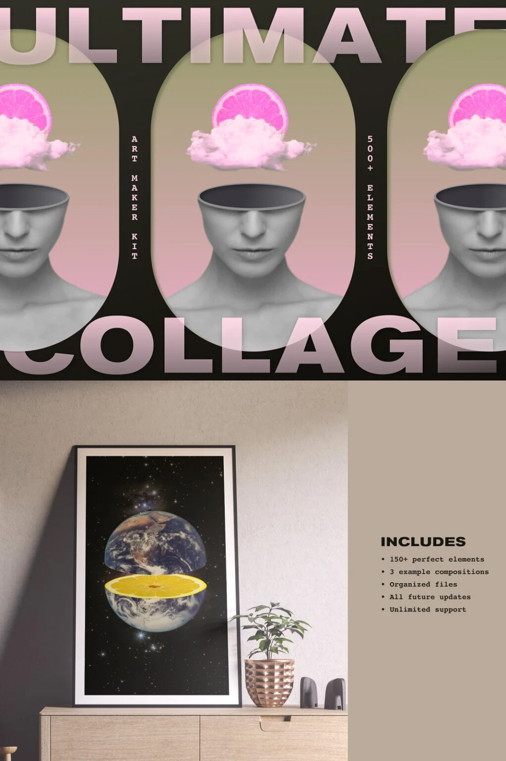 Ultimate Collage Art Elements Bundle - Siteoutsite