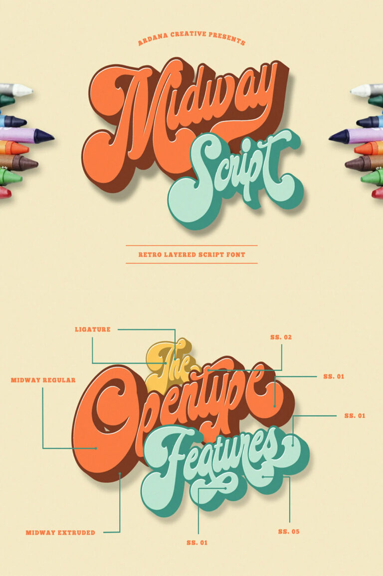 Midway Retro Font - Siteoutsite
