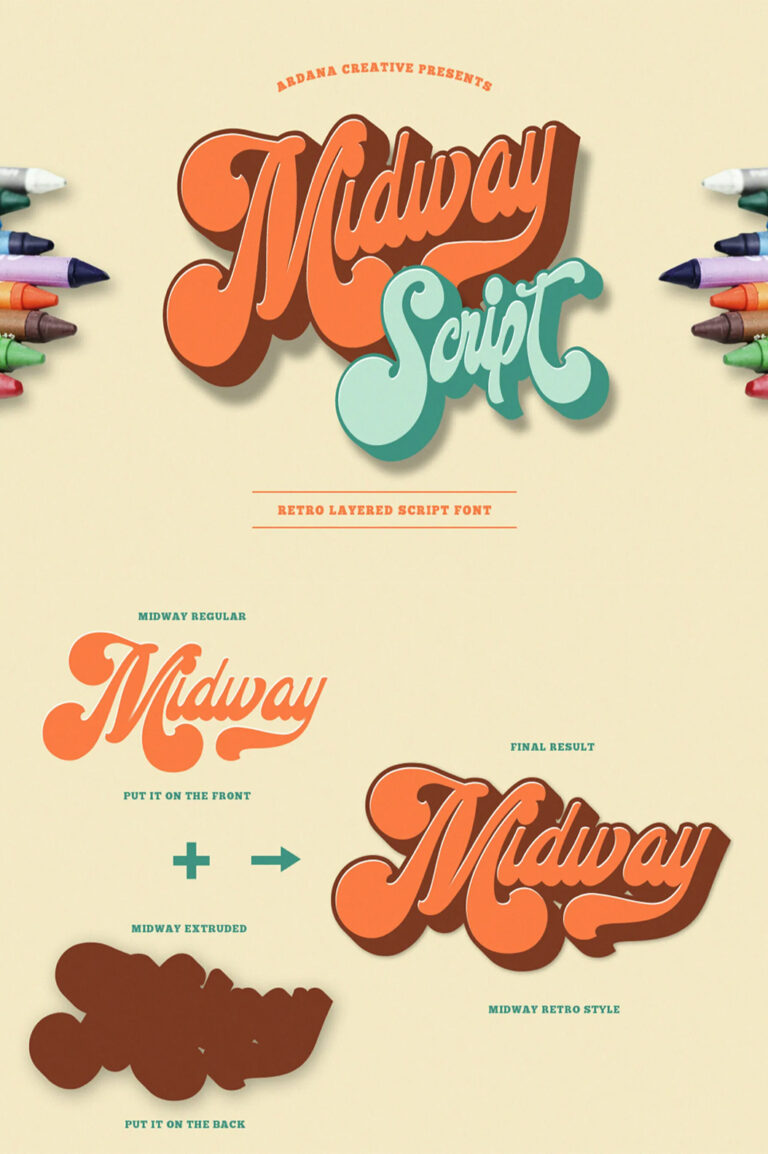 Midway Retro Font - Siteoutsite