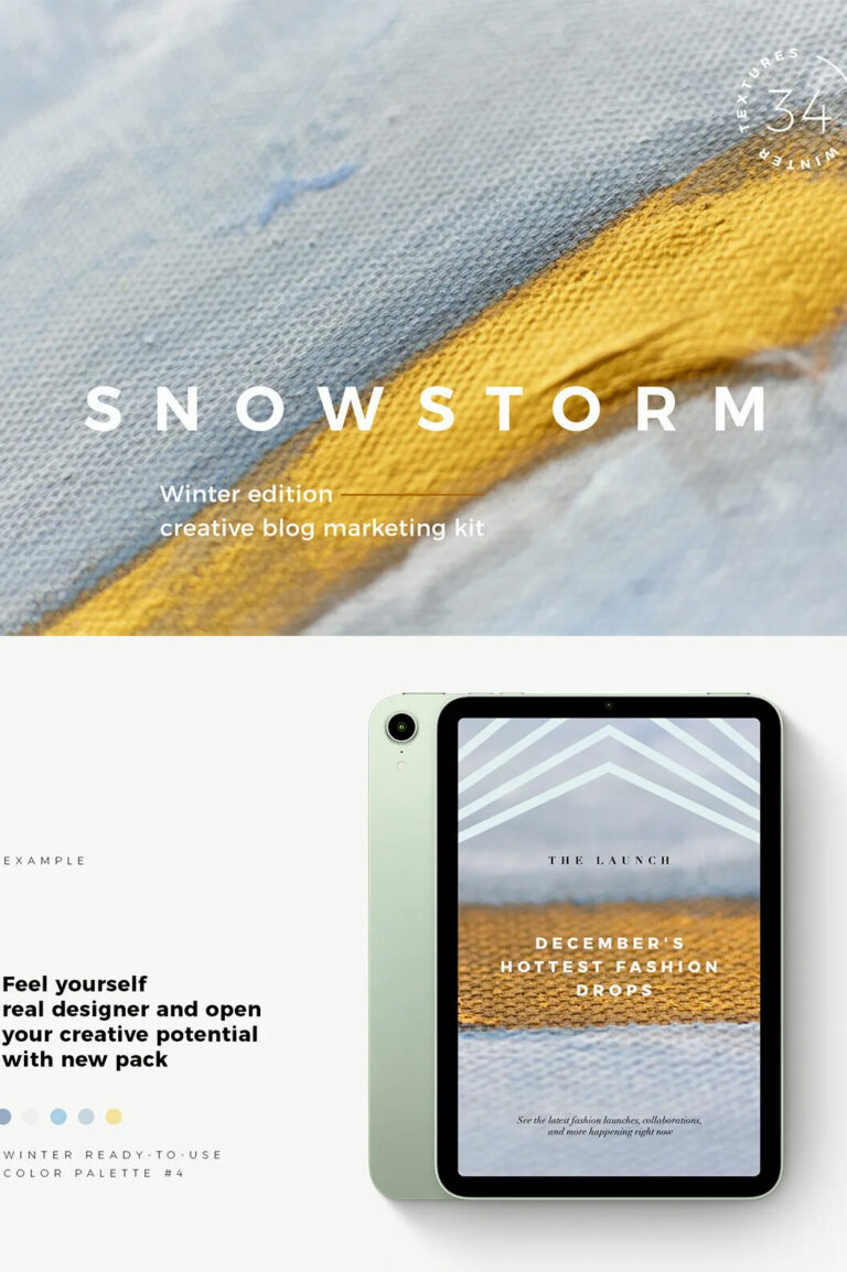 Winter Snowstorm Christmas Textures Graphics - Siteoutsite