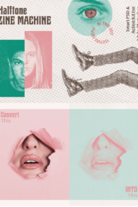 Halftone Zine Machine Graphics - Siteoutsite