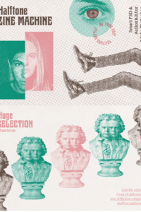 Halftone Zine Machine Graphics - Siteoutsite