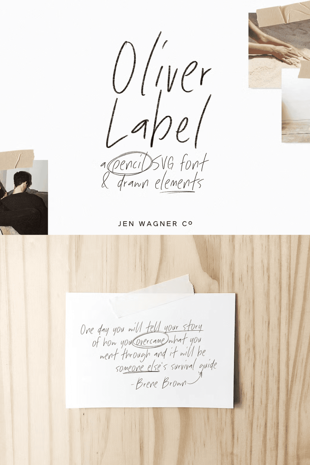 Oliver Label | A Pencil Textured SVG - Siteoutsite