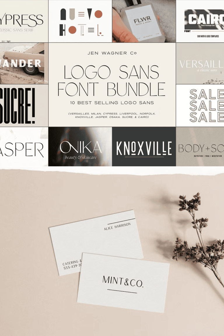 Modern Logo Sans Font Bundle - Siteoutsite