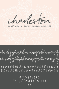 Charleston | Font Duo + Florals - Siteoutsite