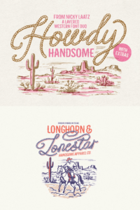Howdy Handsome Layered Font Duo - Siteoutsite