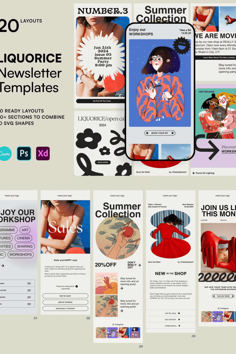 Liquorice Newsletter Templates - Siteoutsite