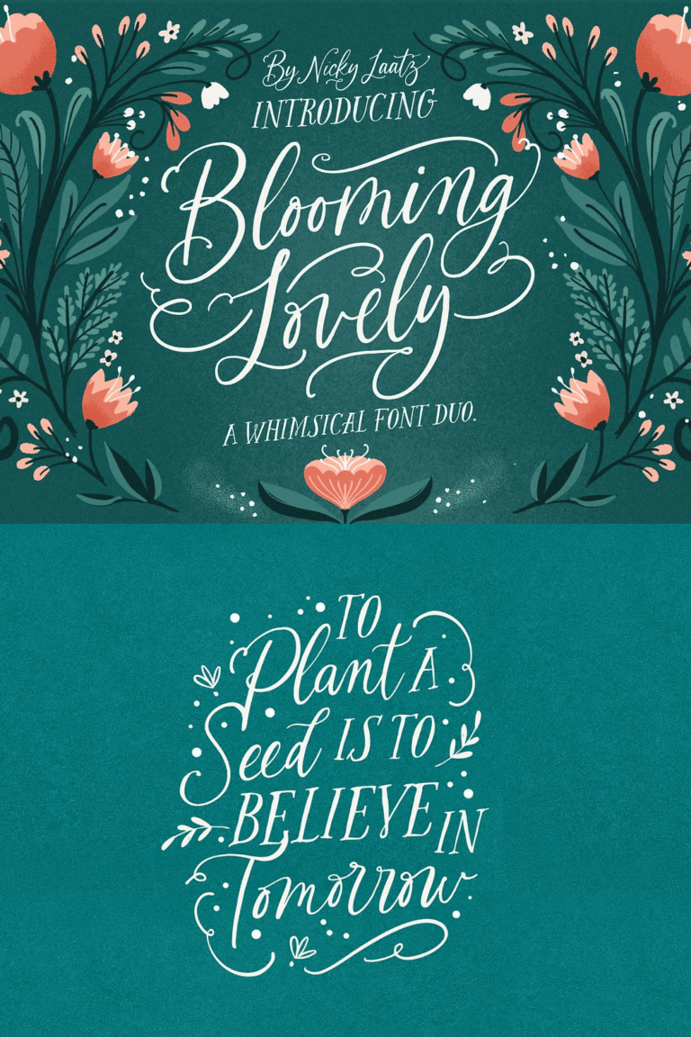 The Blooming Lovely Font Duo - Siteoutsite