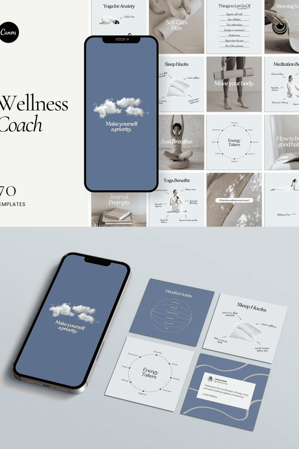 Wellness Coach Template - Canva - Siteoutsite