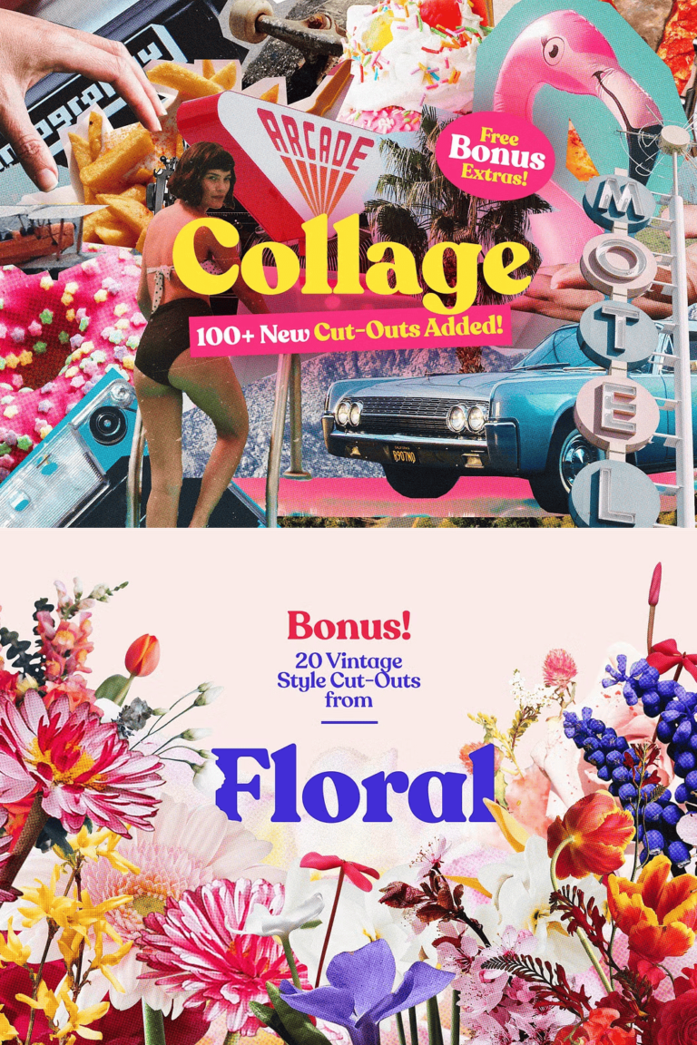 290+ Vintage Collage Cut-Outs Bundle - Siteoutsite
