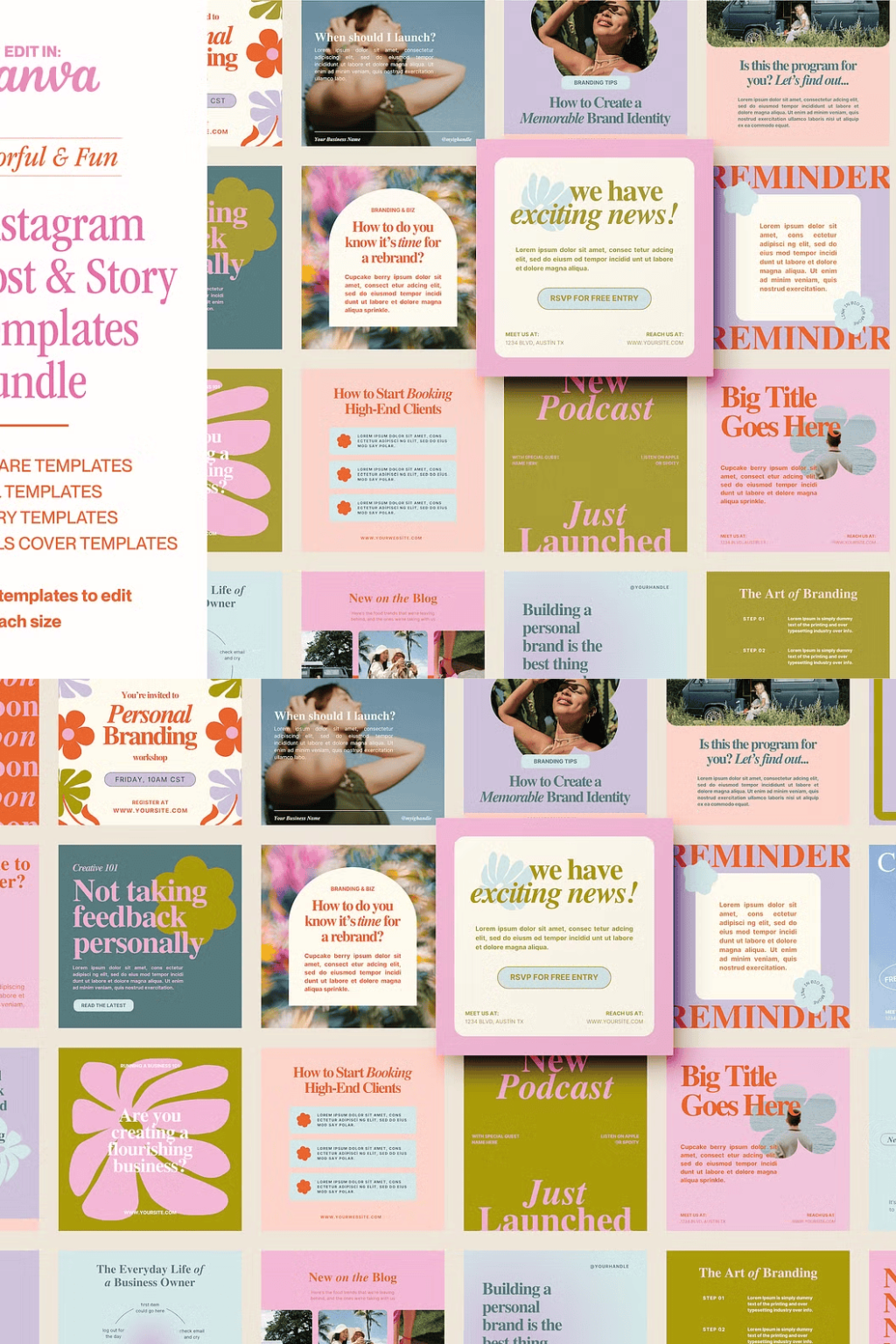 Colorful Social Media Templates - Siteoutsite