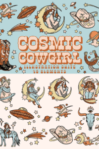 Cosmic Cowgirl – Illustrations - Siteoutsite