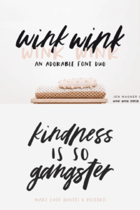 Wink Wink Font Duo - Siteoutsite