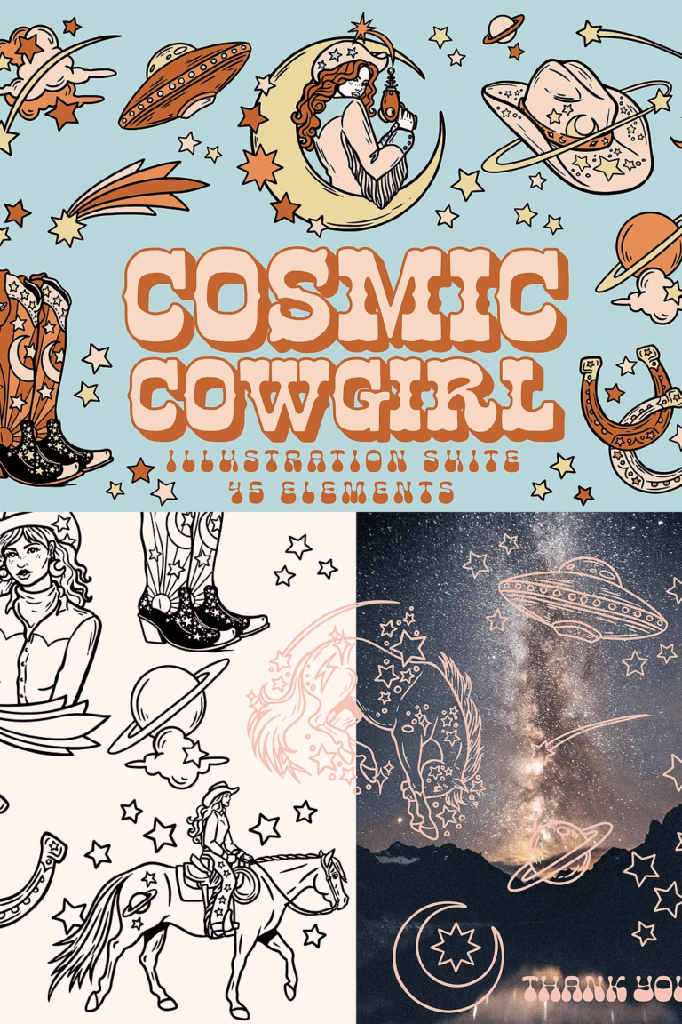 Cosmic Cowgirl – Illustrations - Siteoutsite