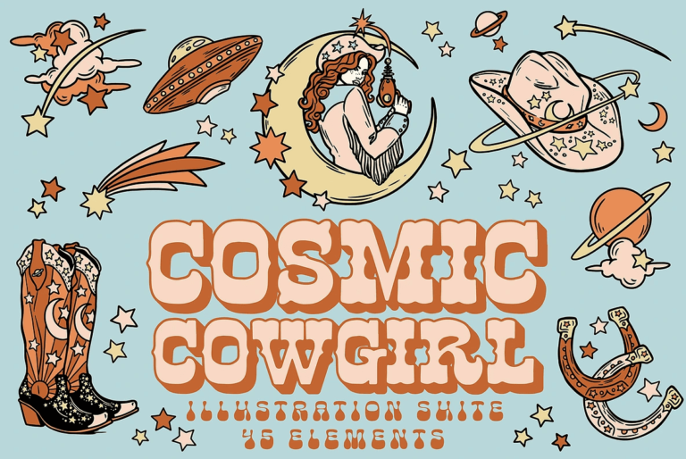 Cosmic Cowgirl – Illustrations - Siteoutsite