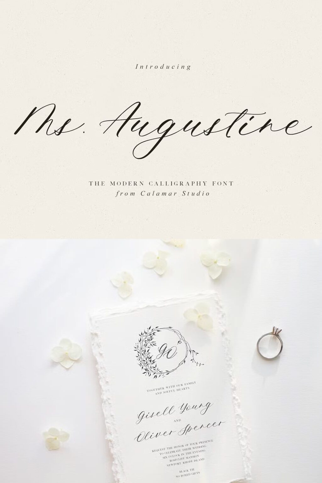Ms. Augustine Calligraphy Font - Siteoutsite