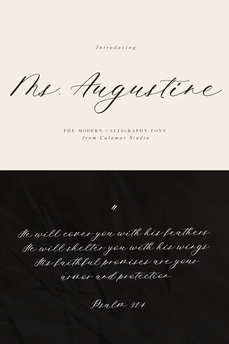 Ms. Augustine Calligraphy Font - Siteoutsite
