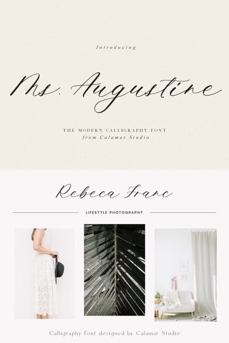 Ms. Augustine Calligraphy Font - Siteoutsite