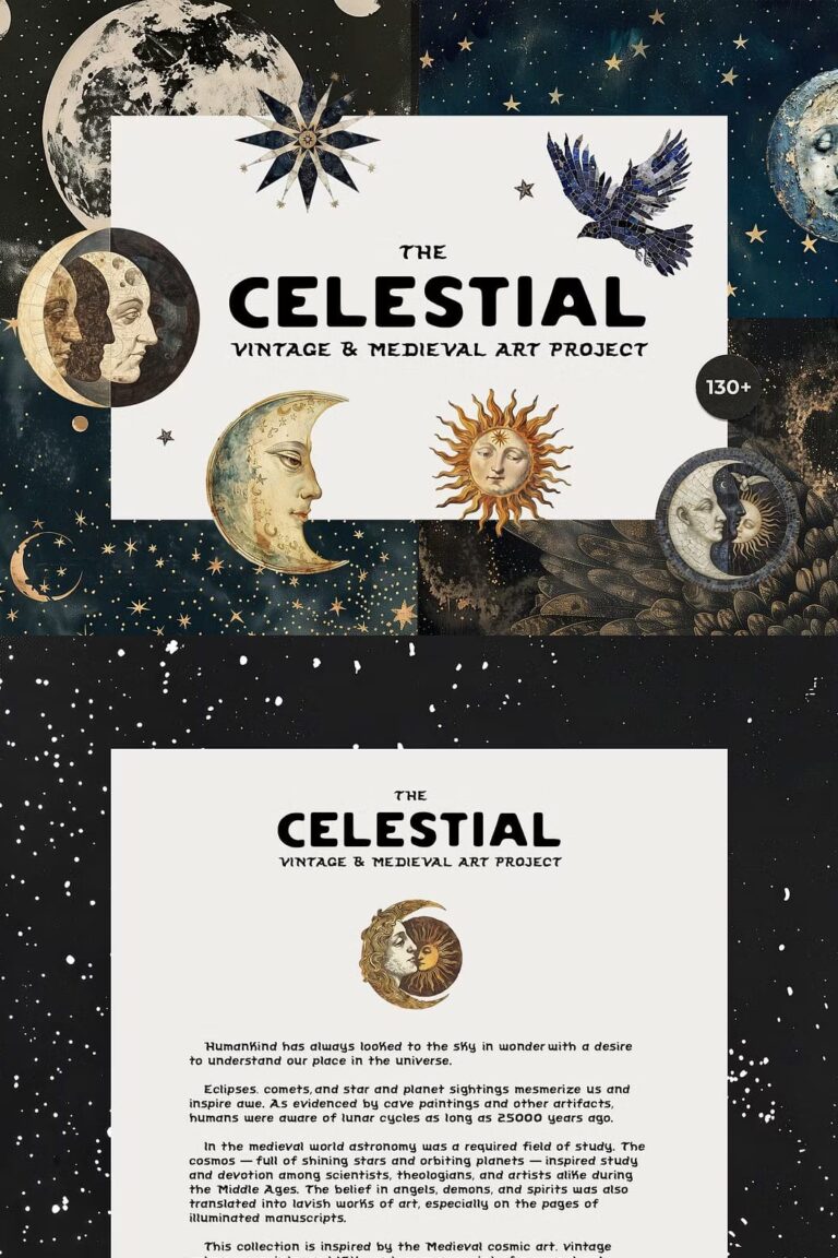 CELESTIAL Vintage Surreal Collage - Siteoutsite