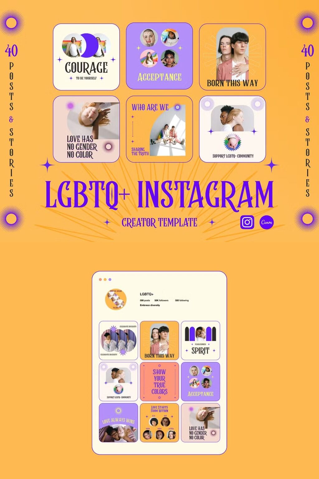 LGBTQ+ Instagram Creator Template - Siteoutsite