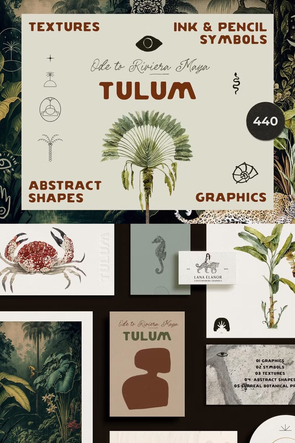TULUM Textures & Brand design kit - Siteoutsite