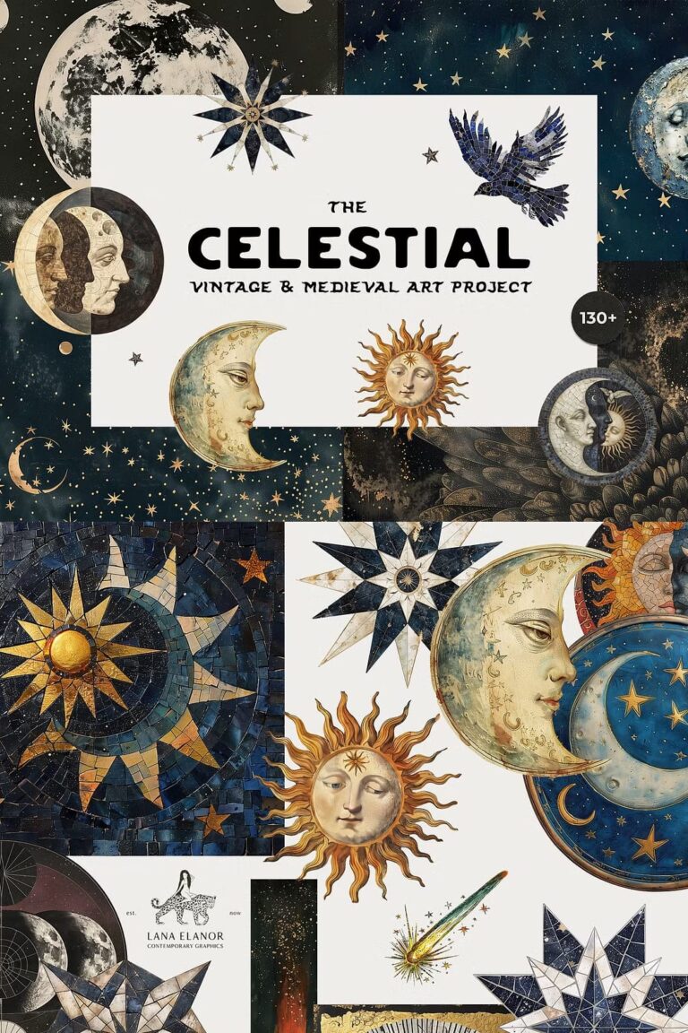 CELESTIAL Vintage Surreal Collage - Siteoutsite