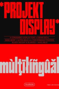 Projekt Display - Condensed Font - Siteoutsite