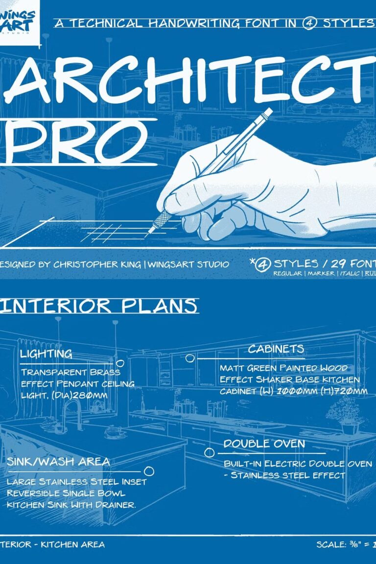 Architect Pro - Handwriting Font - Siteoutsite