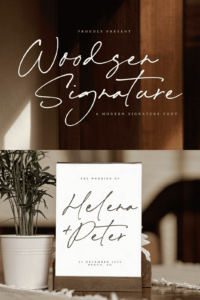 Woodsen Signature Font - Siteoutsite