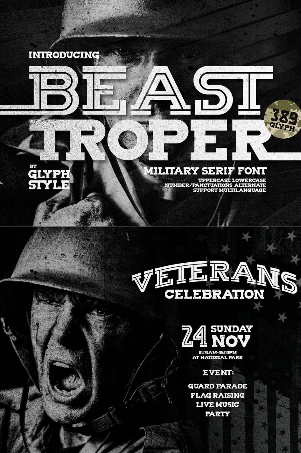 Beast Troper Military Serif - Siteoutsite