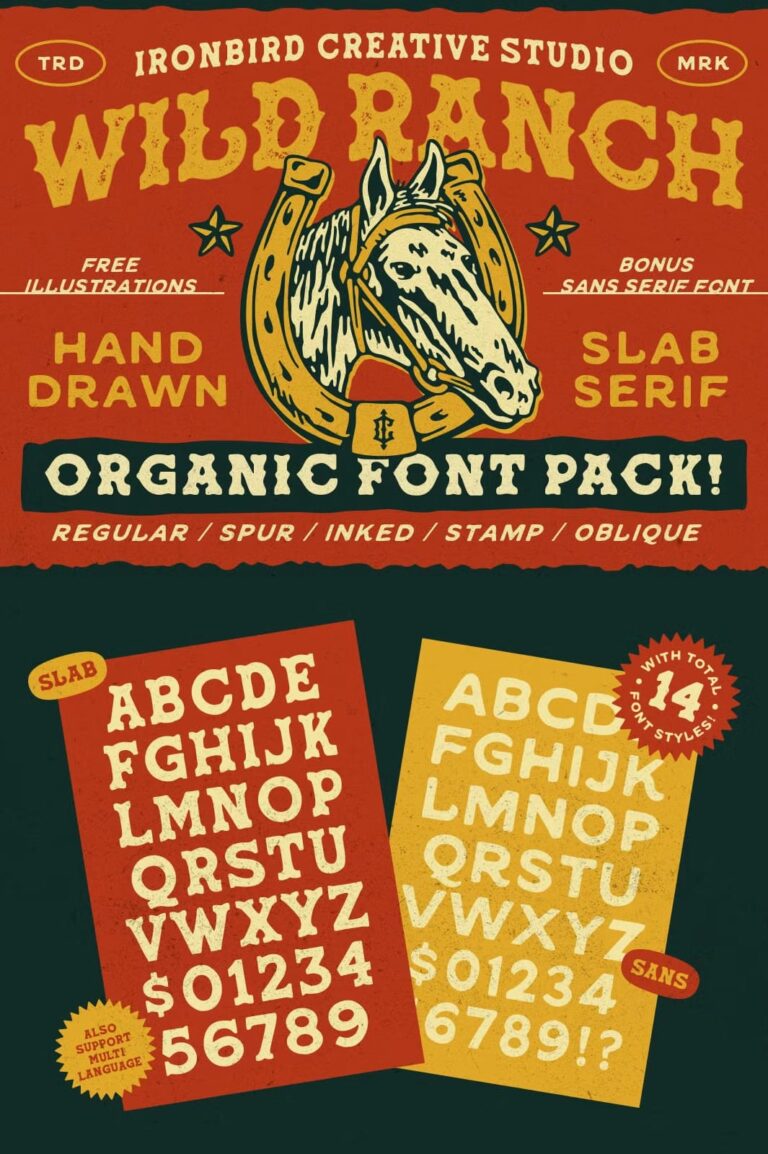 Wild Ranch - Font Pack & Extras! - Siteoutsite