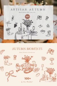 Hand Drawn Cosy Fall Line Art Icons - Siteoutsite