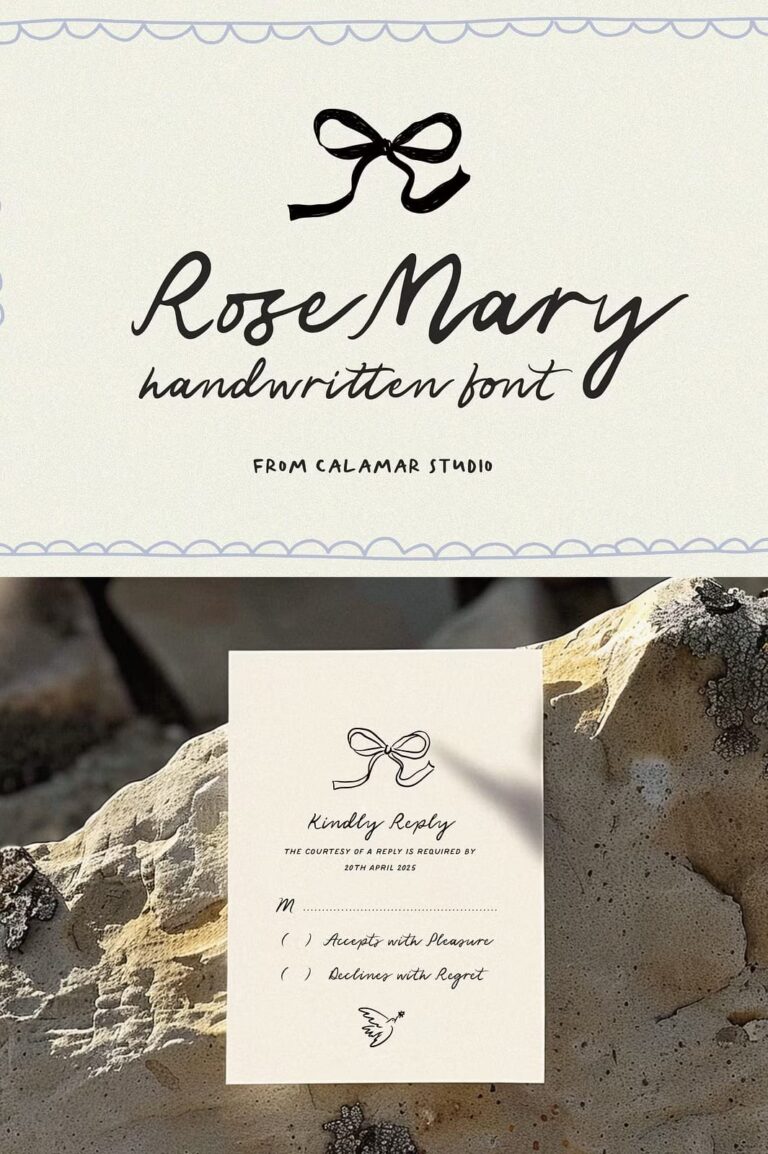 Rose Mary Handwritten Wedding Font - Siteoutsite