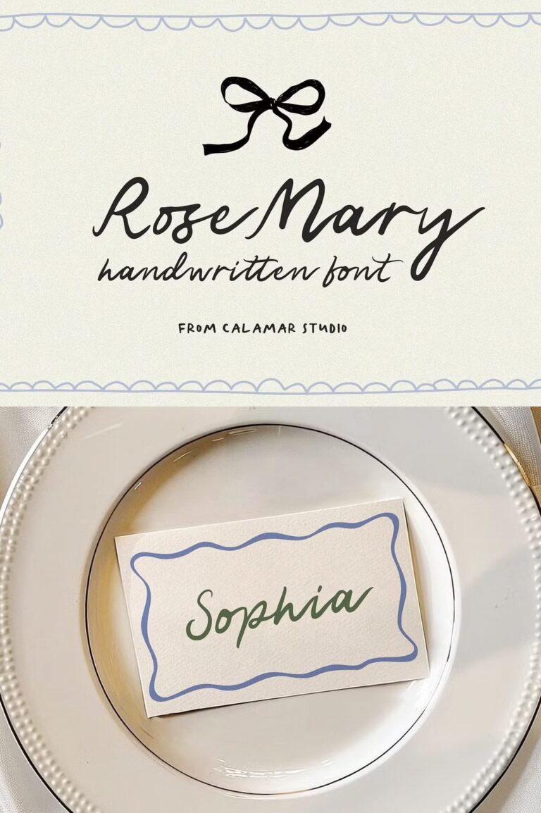 Rose Mary Handwritten Wedding Font - Siteoutsite