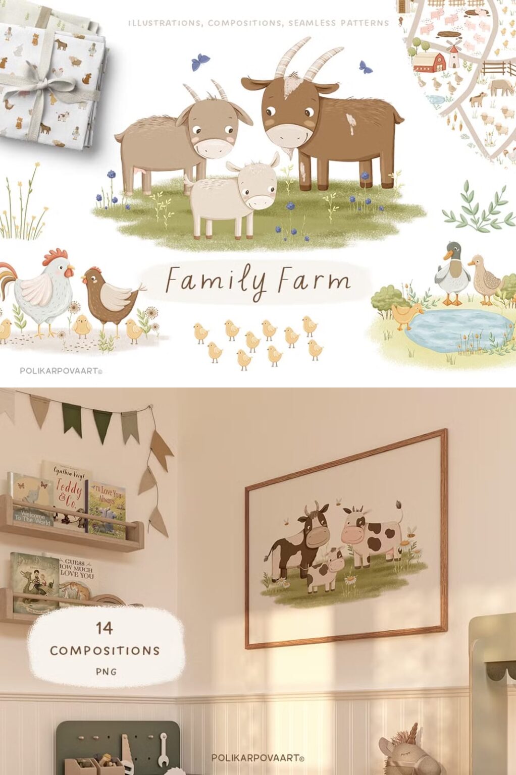 Family Farm animals baby collection - Siteoutsite