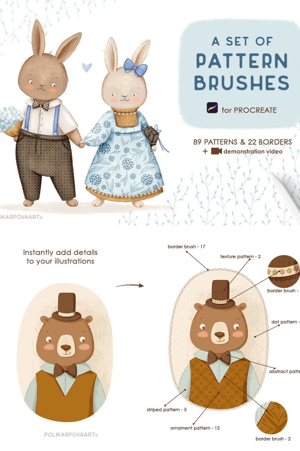 Pattern Brushes for Procreate - Siteoutsite
