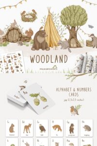 Woodland animals. Alphabet & Pattern - Siteoutsite