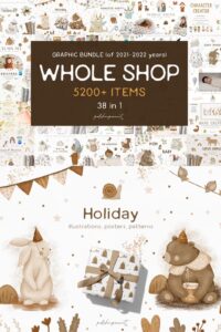 WHOLE SHOP BUNDLE kids illustration - Siteoutsite